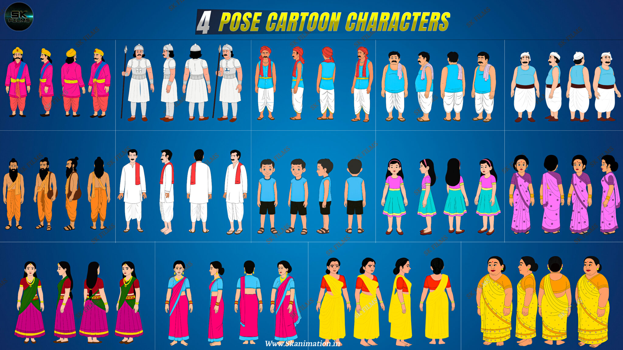 14 New Premium Characters (4 POSE) - SK Animation