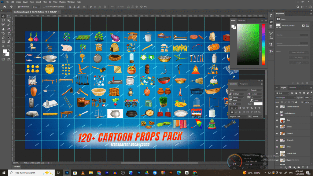120+ Cartoon Props Pack – HD PNG - SK Animation